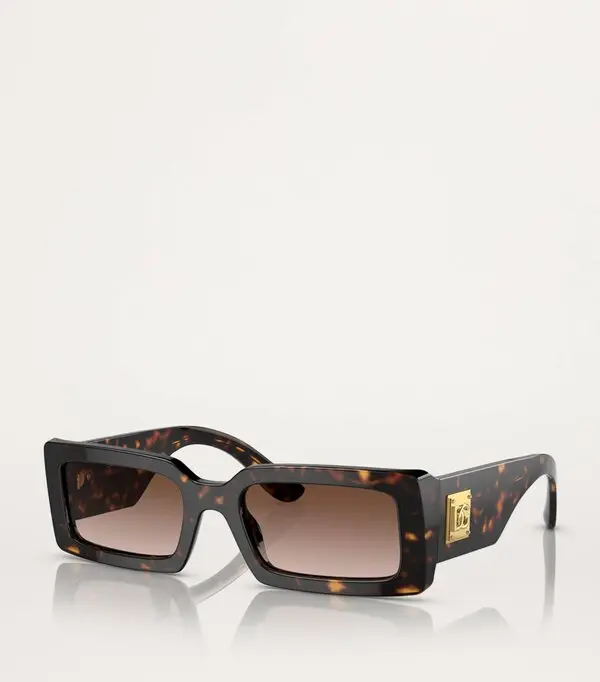 Dolce & Gabbana Acetate Rectangle Sunglasses - Brown