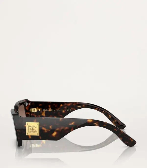 Dolce & Gabbana Acetate Rectangle Sunglasses - Brown