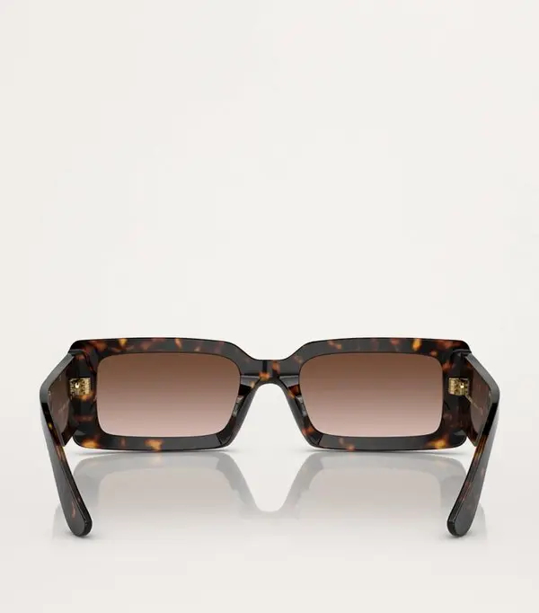 Dolce & Gabbana Acetate Rectangle Sunglasses - Brown