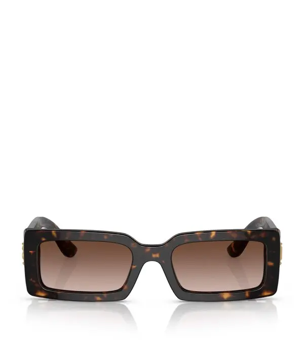 Dolce & Gabbana Acetate Rectangle Sunglasses - Brown