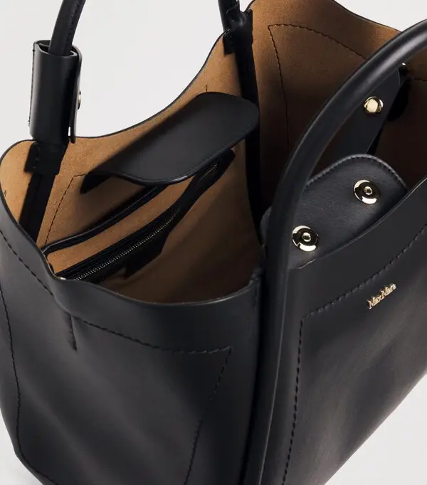 Max Mara Small Leather Top-handle Bag - Black