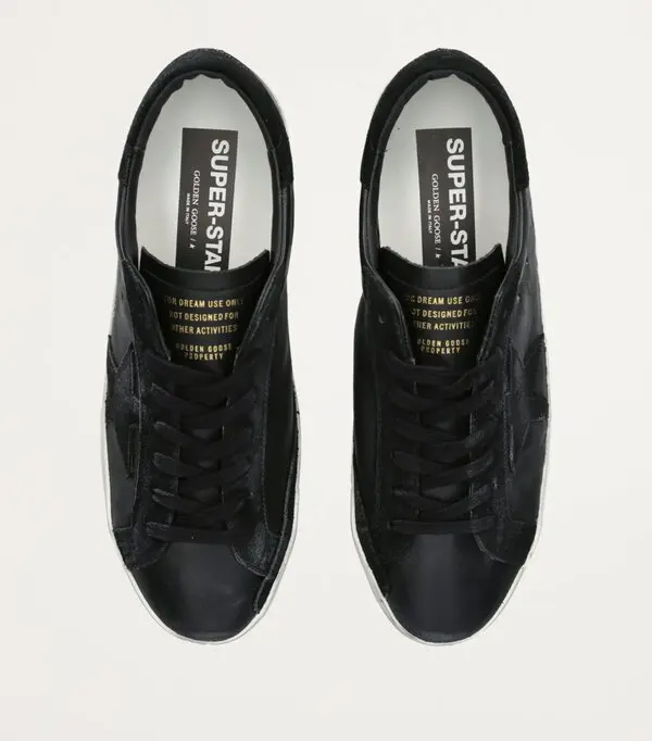 GOLDEN GOOSE Leather Super-star Sneakers - Black