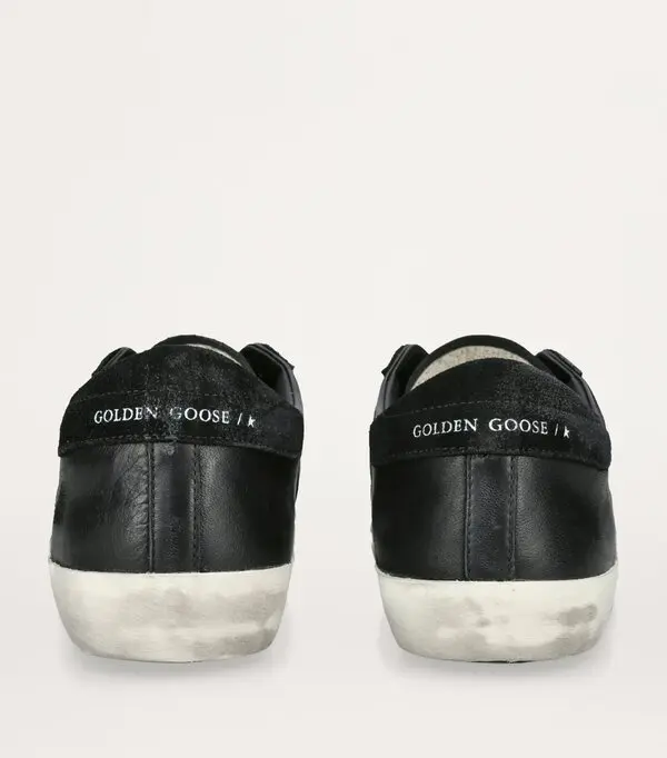 GOLDEN GOOSE Leather Super-star Sneakers - Black