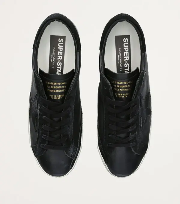 GOLDEN GOOSE Leather Super-star Sneakers - Black