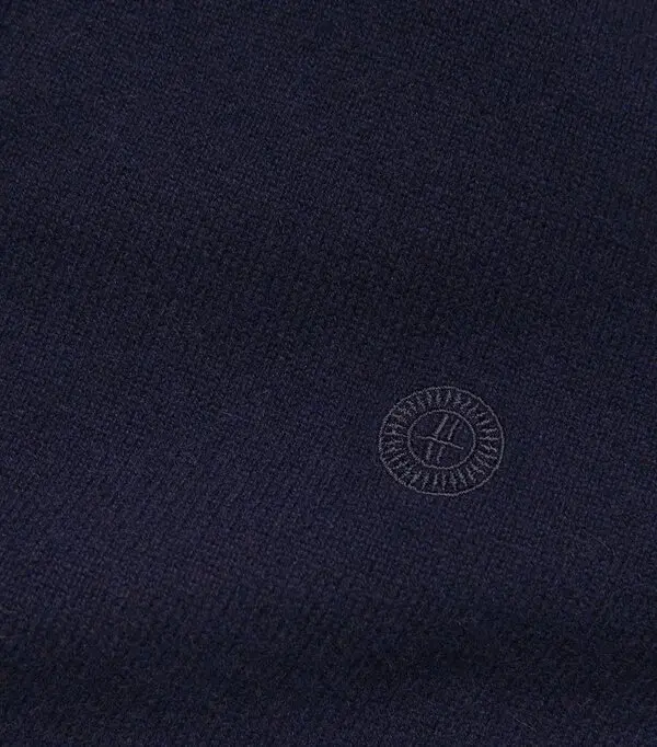 Harrods Cashmere Zip-up Sweater - Navy