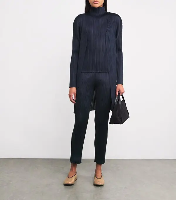 Issey Miyake Pleated Trousers - Navy