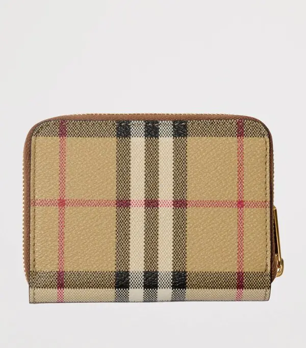Burberry Check Zip Card Holder