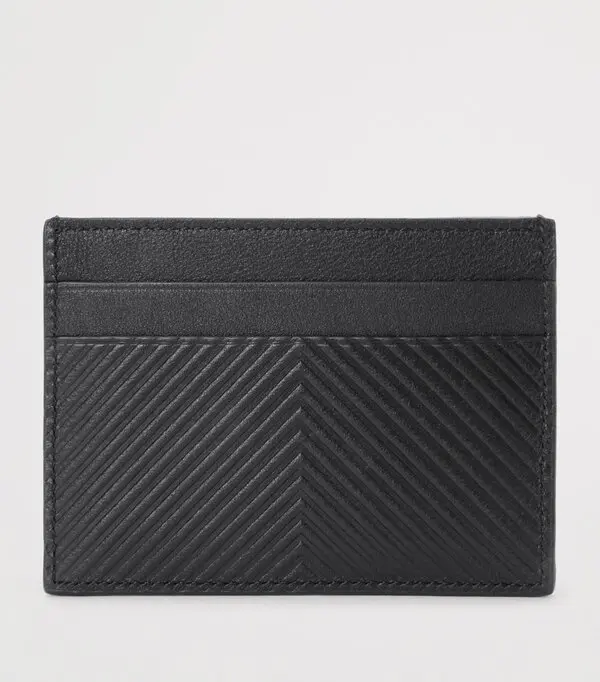 Loewe Leather Chevron Card Holder - Black