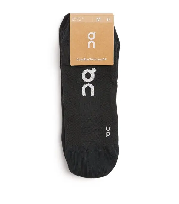 On Organic Cotton-blend Core Run Low Socks - Black
