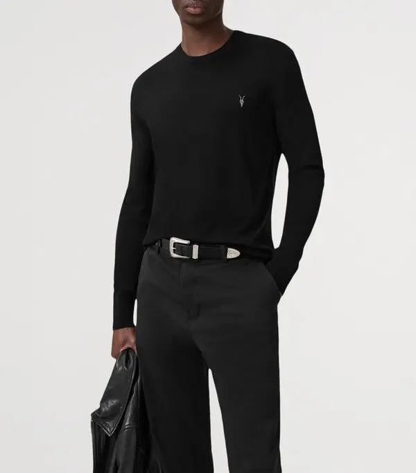 ALLSAINTS Merino Wool Mode Sweater - Black