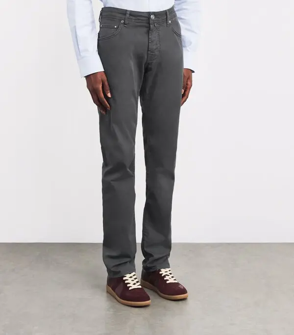 Jacob Cohen Nick Slim Stretch-cotton Chinos - Black
