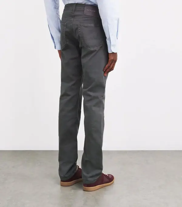 Jacob Cohen Nick Slim Stretch-cotton Chinos - Black