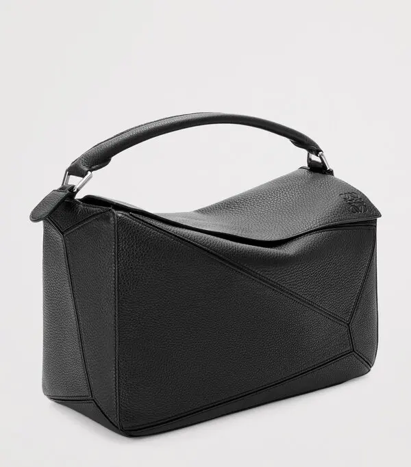 Loewe Large Puzzle Edge Top-handle Bag - Black