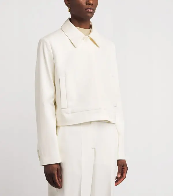 JOSEPH Crepe Abbe Tailored Jacket - White