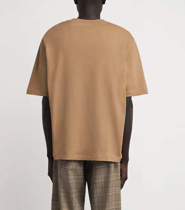 AMI Paris Cotton De Coeur T-shirt - Beige