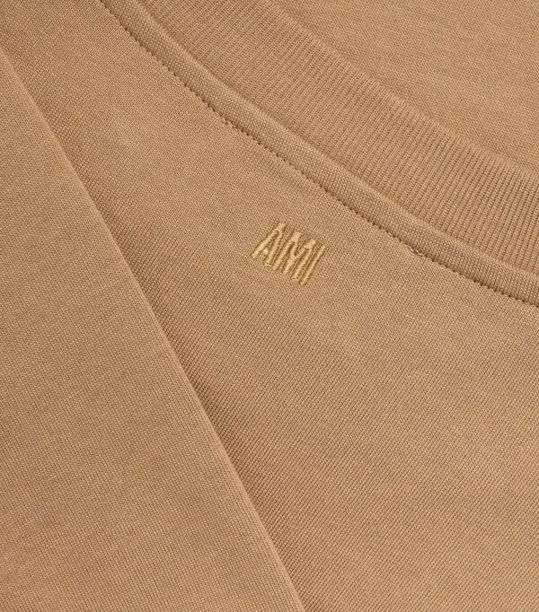 AMI Paris Cotton De Coeur T-shirt - Beige
