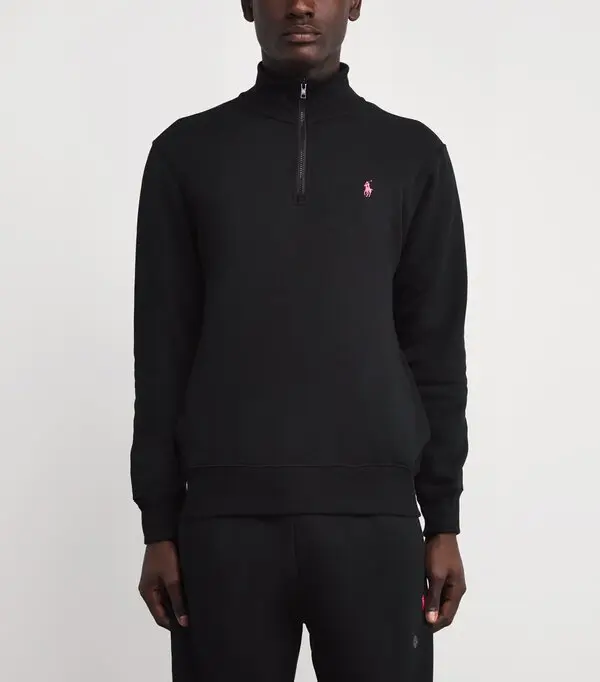 Polo Ralph Lauren Cotton Quarter-zip Sweatshirt - Black
