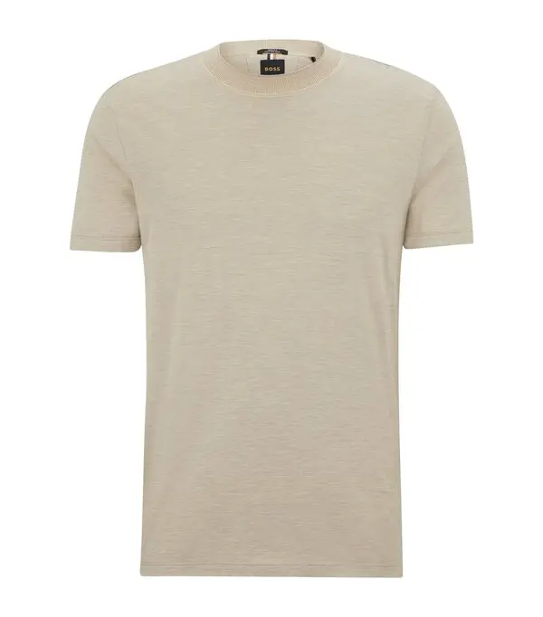 BOSS Cotton-silk T-shirt - Beige