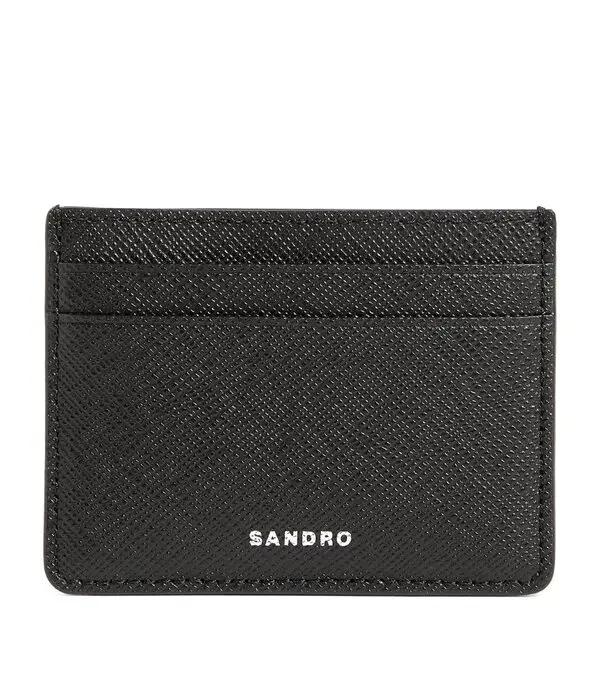 Sandro Leather Card Holder - Black