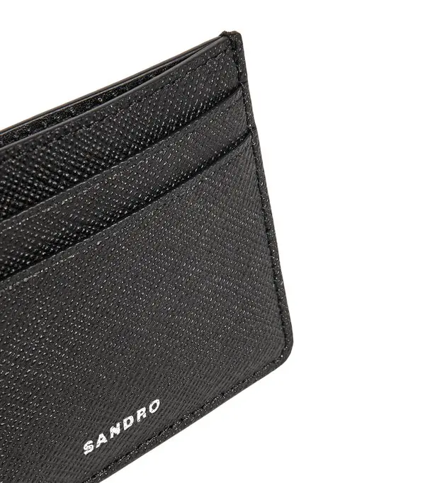 Sandro Leather Card Holder - Black