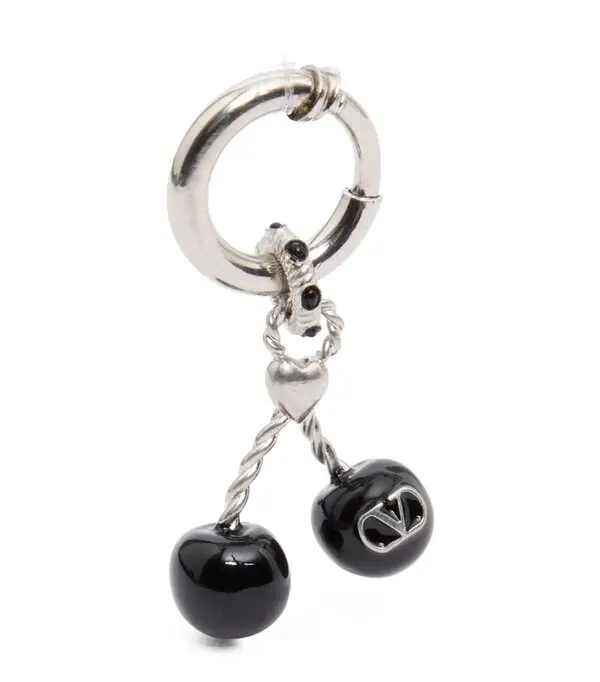 Valentino Garavani Chez Single Hoop Earring - Black
