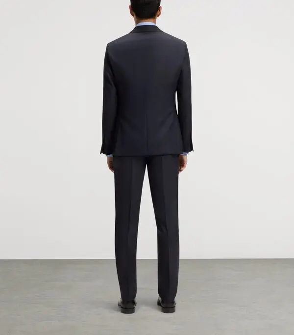 BOSS Virgin Wool-silk 2-piece Suit - Blue