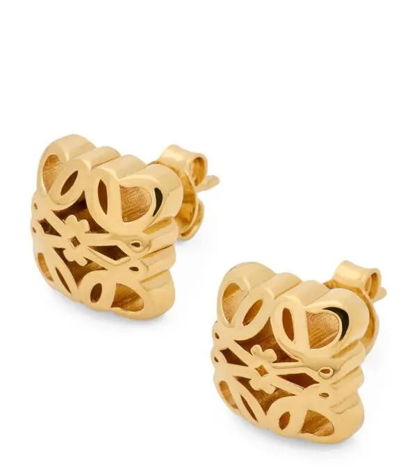 Loewe Anagram Bombé Stud Earrings - Gold