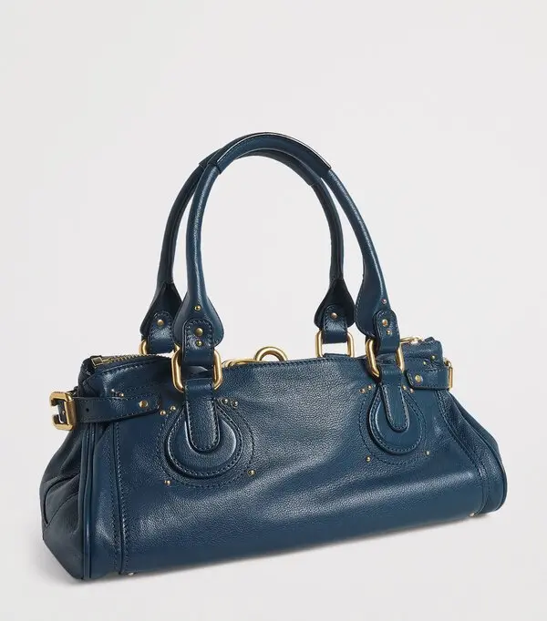 Chloé Leather Paddington Top-handle Bag - Blue