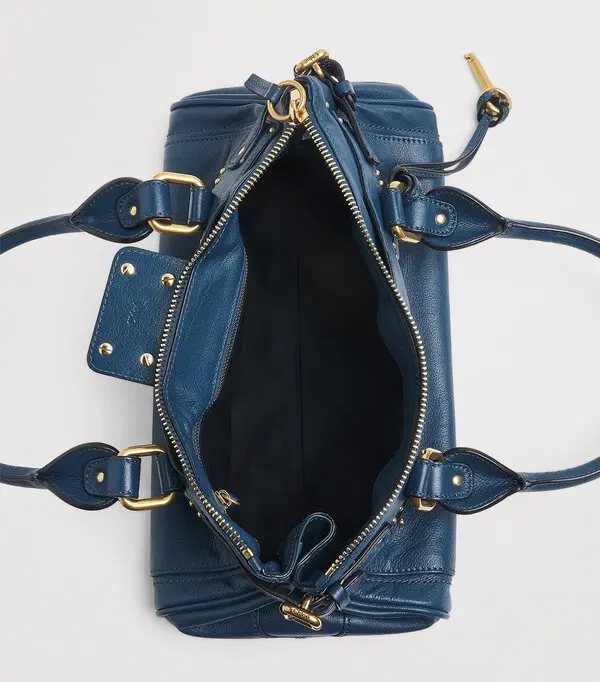 Chloé Leather Paddington Top-handle Bag - Blue