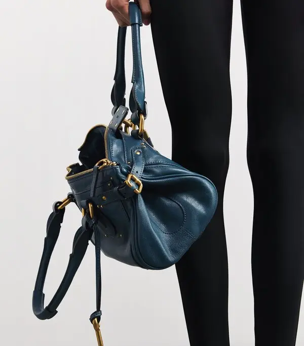 Chloé Leather Paddington Top-handle Bag - Blue