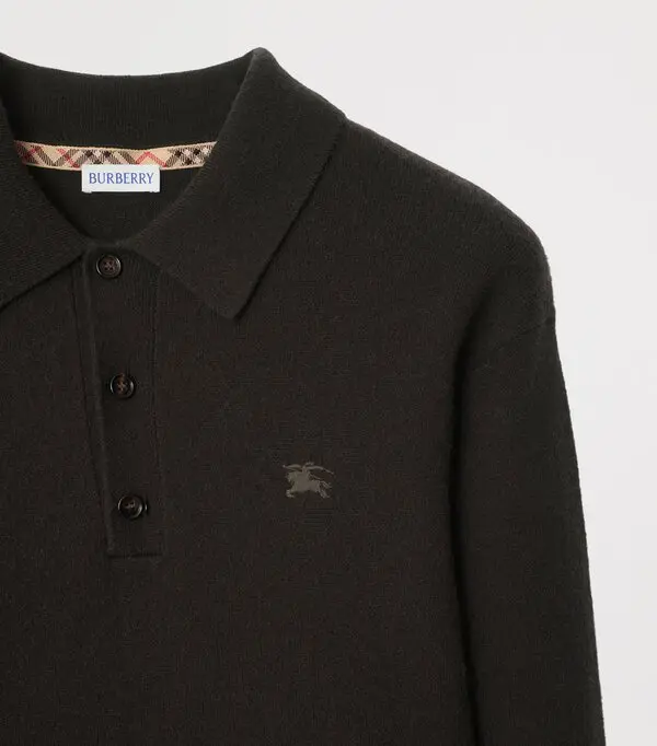 Burberry Cashmere Ekd Polo Shirt - Brown