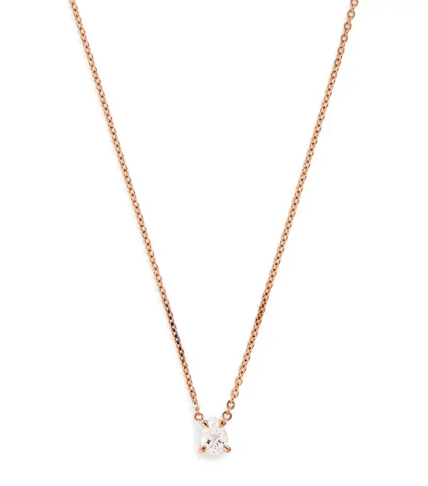Harrods 18-karat And Diamond Necklace - Rose Gold