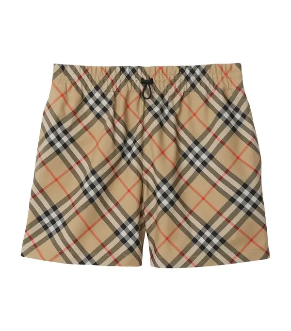 Burberry Twill Check Shorts - Beige