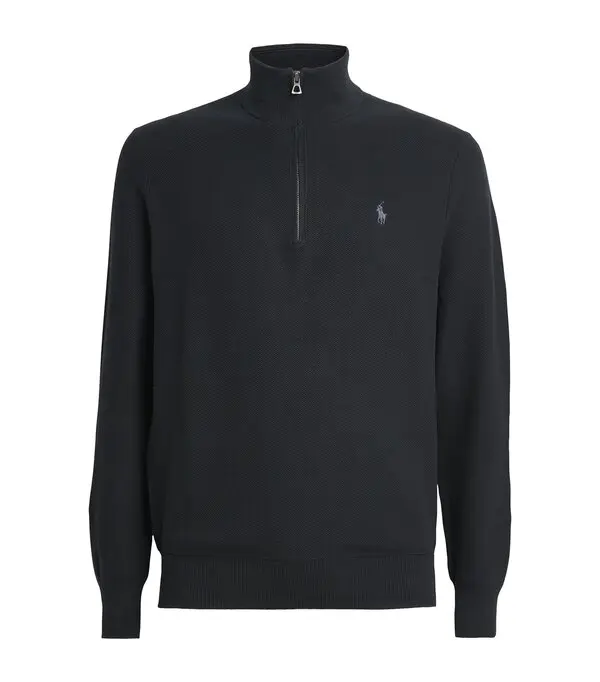 Polo Ralph Lauren Cotton Half-zip Sweater - Black