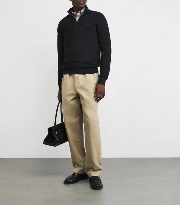 Polo Ralph Lauren Cotton Half-zip Sweater - Black