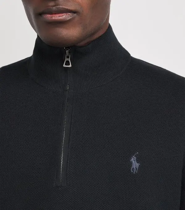 Polo Ralph Lauren Cotton Half-zip Sweater - Black