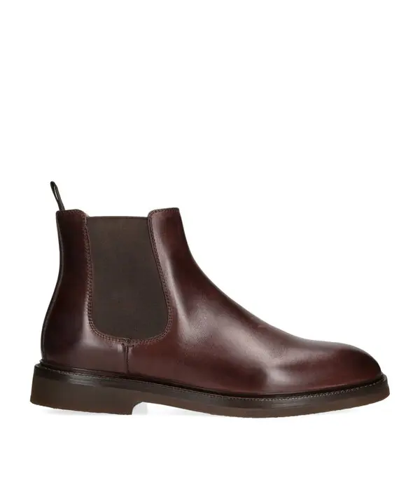 Brunello Cucinelli Leather Chelsea Boots - Brown