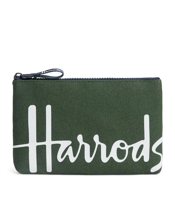 Harrods Cotton Logo Pouch - Green
