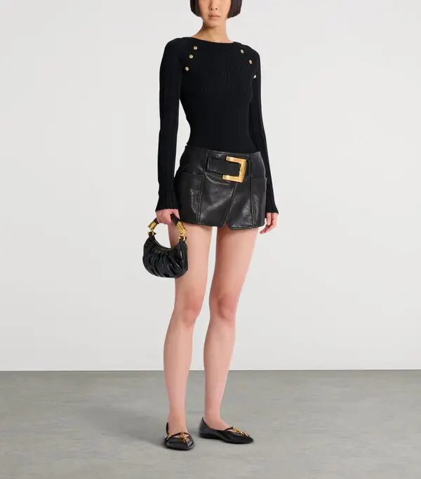 Balmain Ebene Mini Top-handle Bag