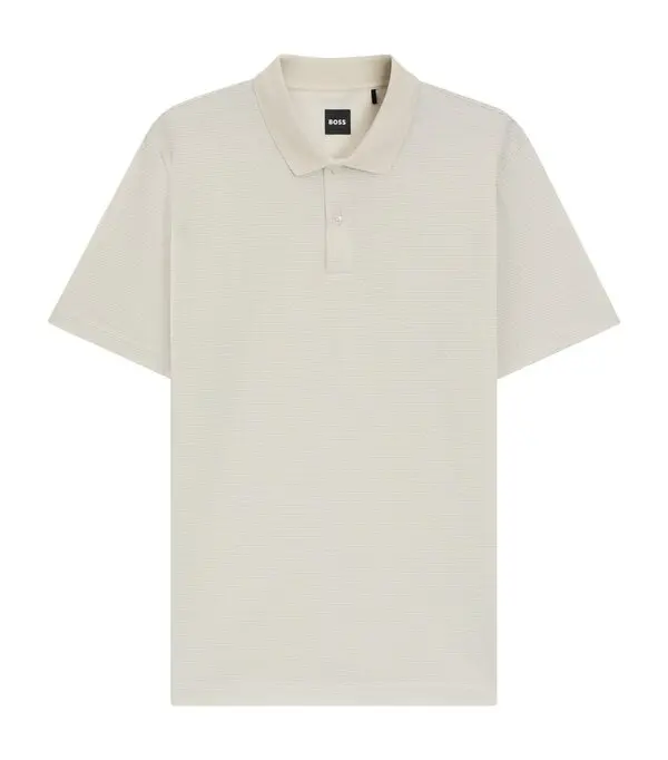 BOSS Mercerised Cotton Polo Shirt - White