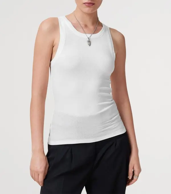 ALLSAINTS Rina Ribbed Tank Top - White