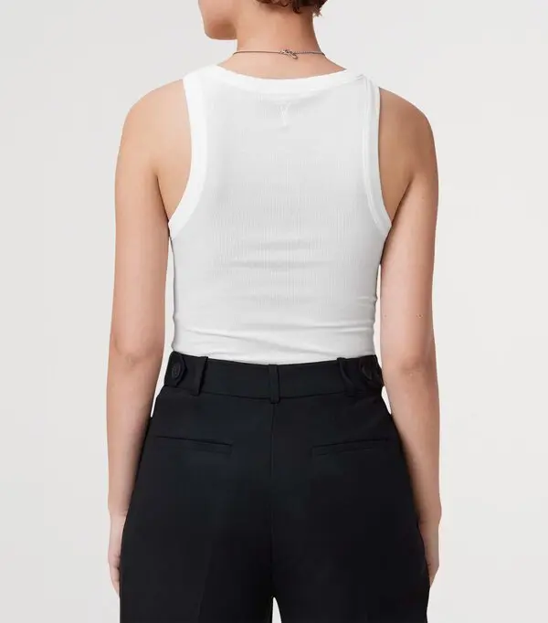 ALLSAINTS Rina Ribbed Tank Top - White
