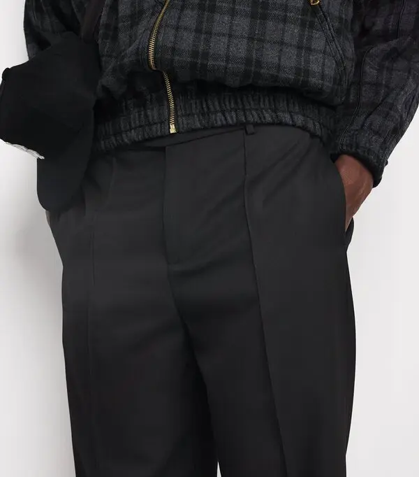 ABOUT:BLANK Everyday Wide-leg Pleated Trousers - Black