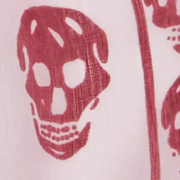Alexander McQueen Silk Skull Print Scarf - Pink