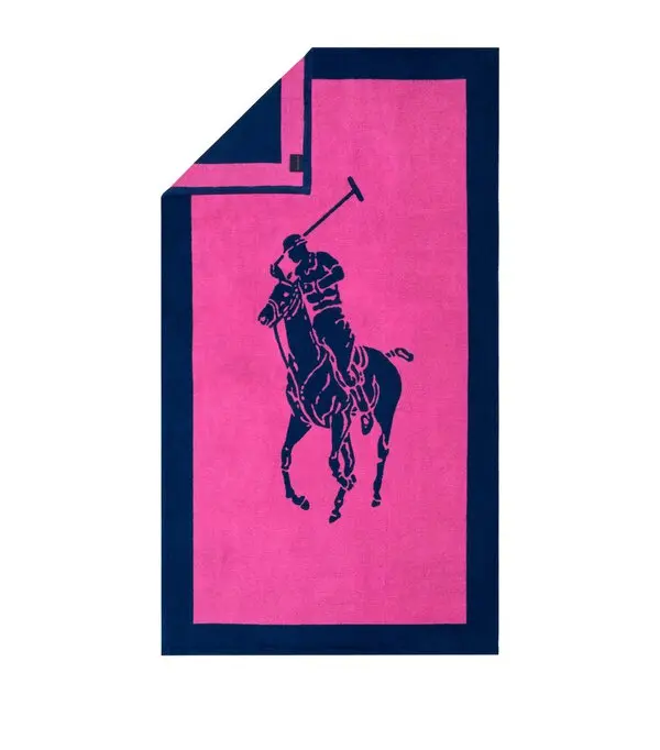 Ralph Lauren Polo Jacquard Bath Towel - Pink