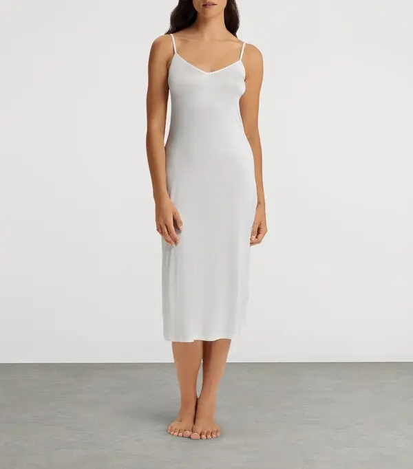Hanro Satin Midi Dress - Ivory