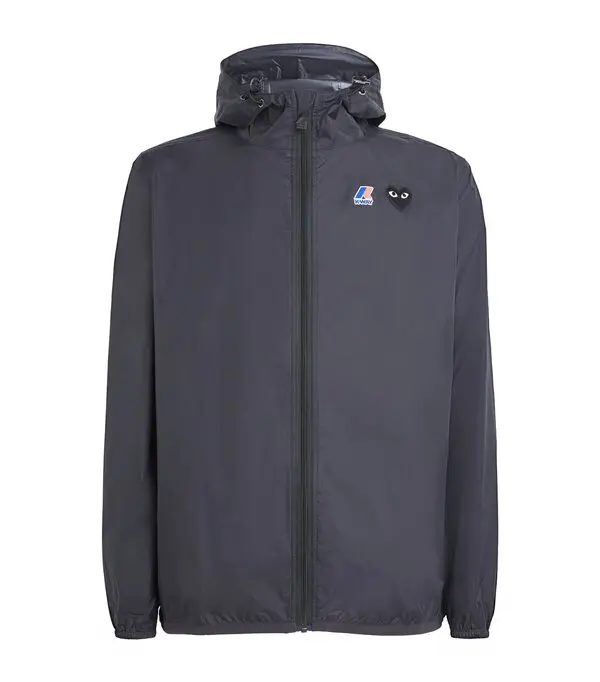 Play Comme Des Garcon X K-way Water-resistant Jacket - Black