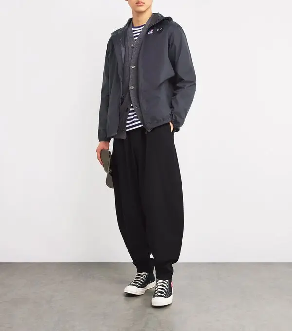 Play Comme Des Garcon X K-way Water-resistant Jacket - Black