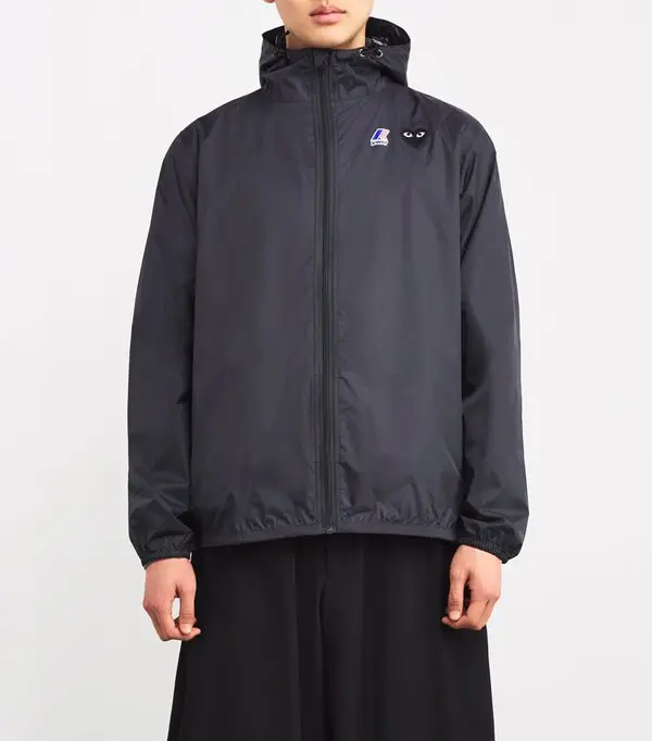 Play Comme Des Garcon X K-way Water-resistant Jacket - Black