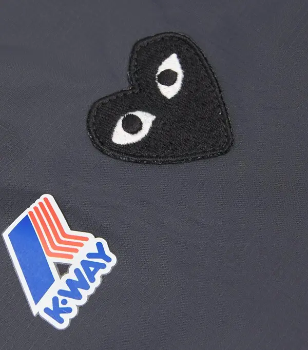 Play Comme Des Garcon X K-way Water-resistant Jacket - Black